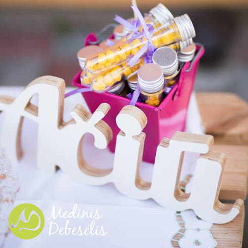 Medinis žodis "Ačiū" • Medinis Debesėlis