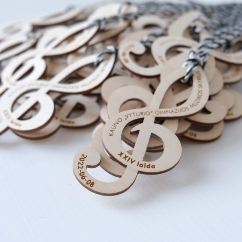 Medaliai "Smuiko raktas" • Medinis Debesėlis